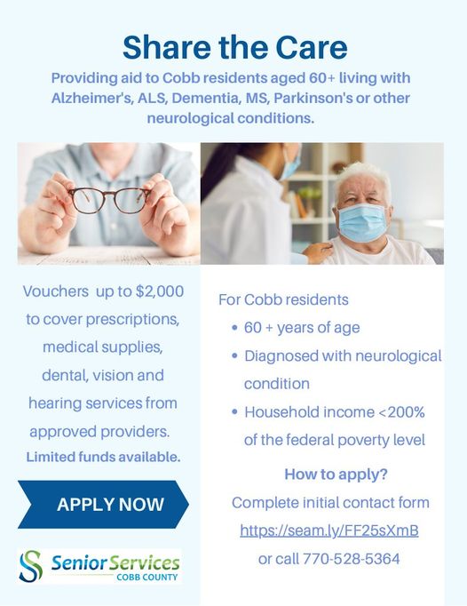 SHARE THE CARE FUNDING AVAILABLE FOR SENIORS | EAST COBBER