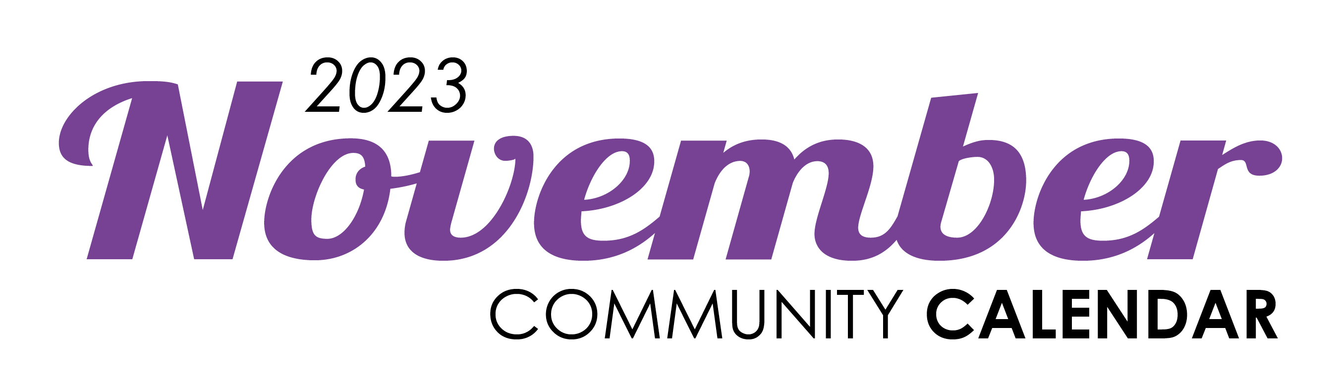 NOVEMBER COMMUNITY CALENDAR