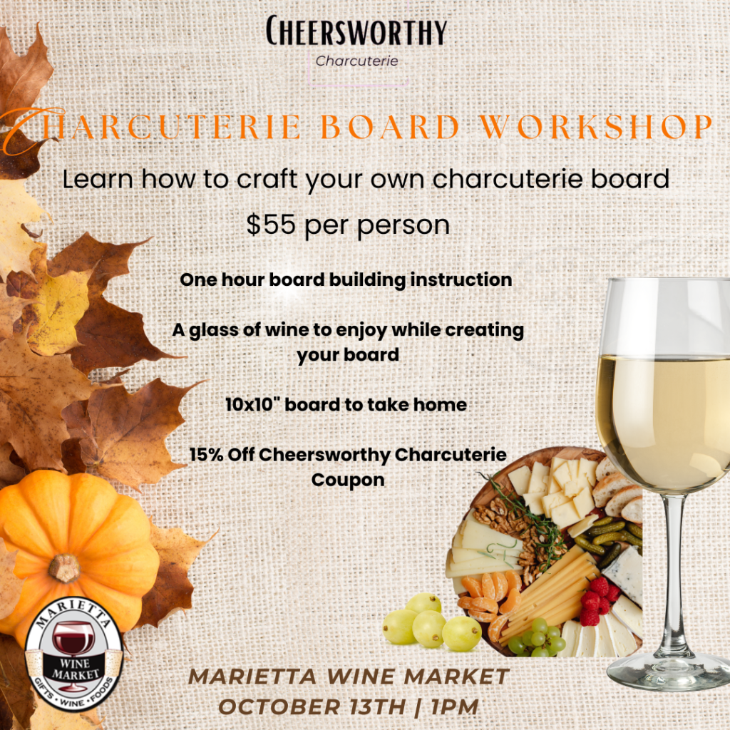 Fall Themed Charcuterie Board Workshop & Wine | EAST COBBER