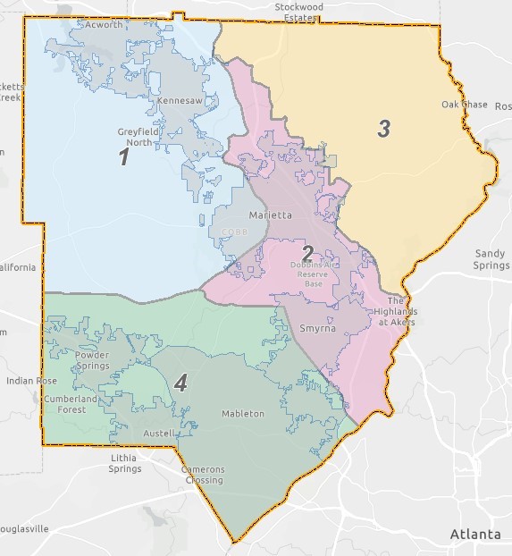 New Cobb County Commission District Map | EAST COBBER